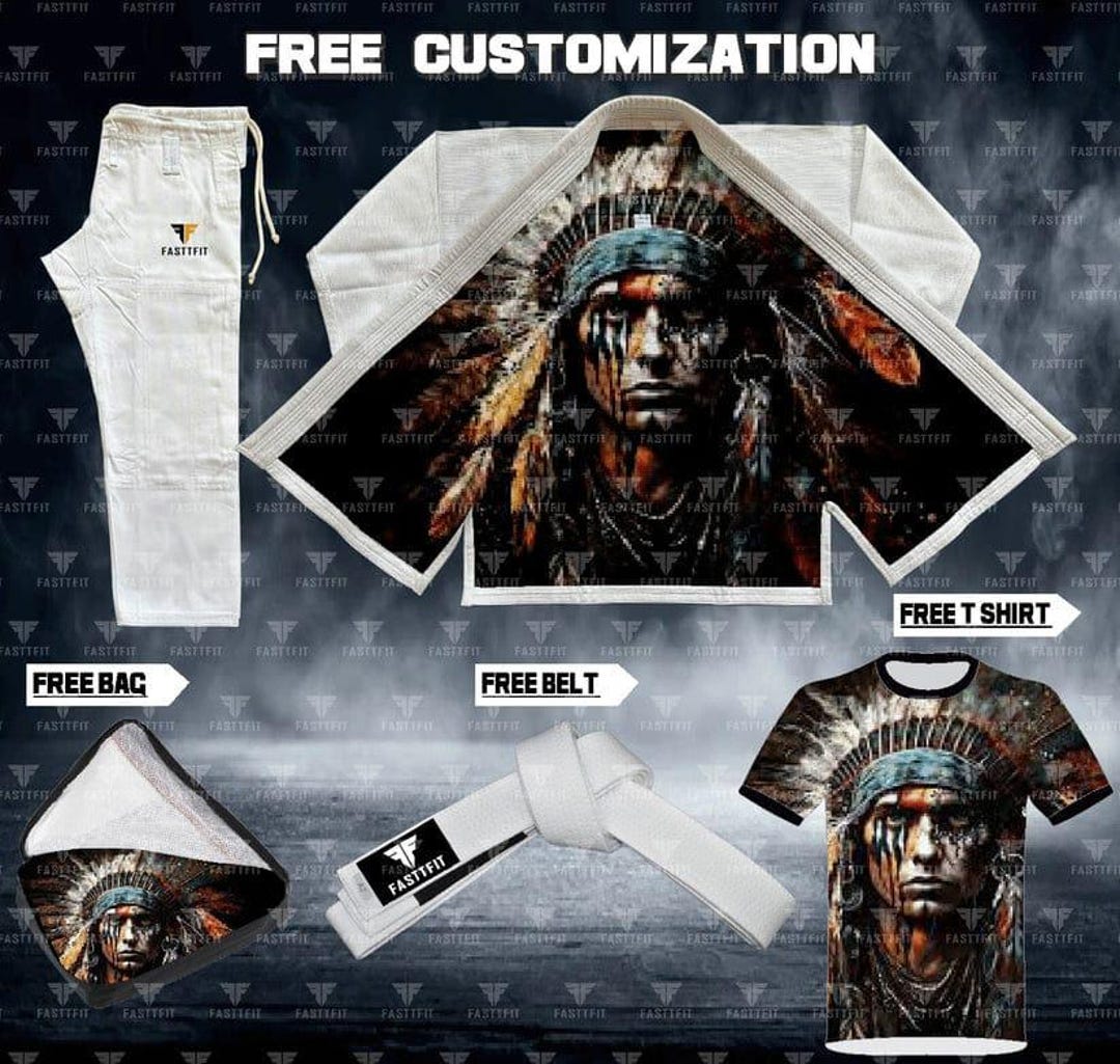 Native Warrior Sublimation Jiu Jitsu Gi (BJJ GI) Free Customization. - Etsy