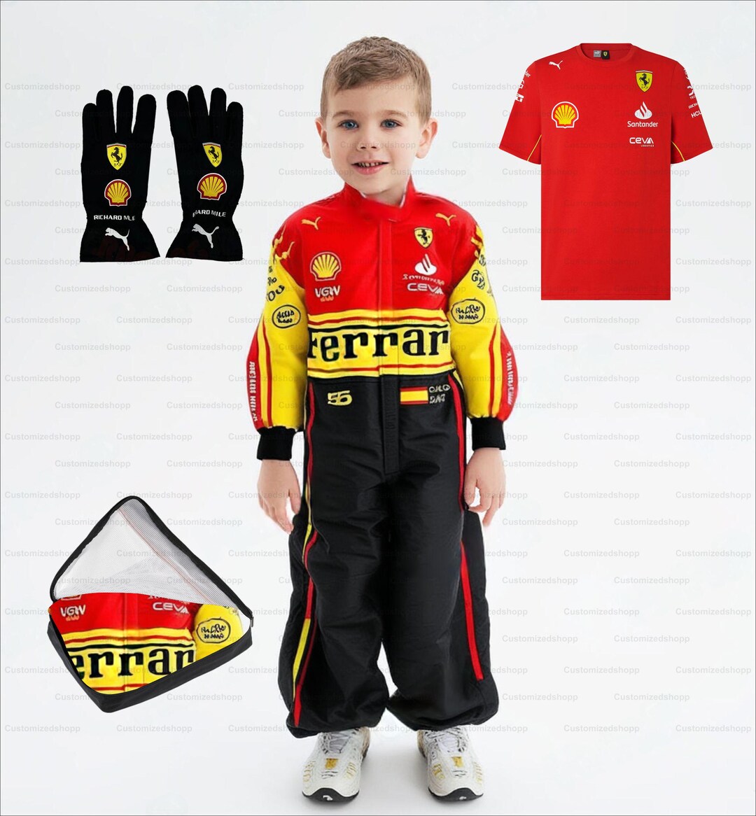 Ferrari 2024 Influenced Racing Personalized Costume for Kids Birthday ...