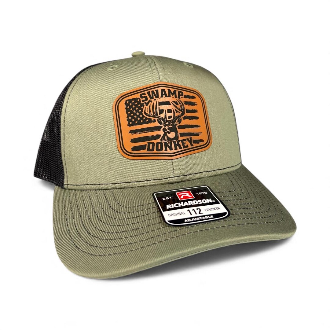 Swamp Donkey Leather Patch Hat | Camo Richardson 112 | Deer Hunting Hat ...
