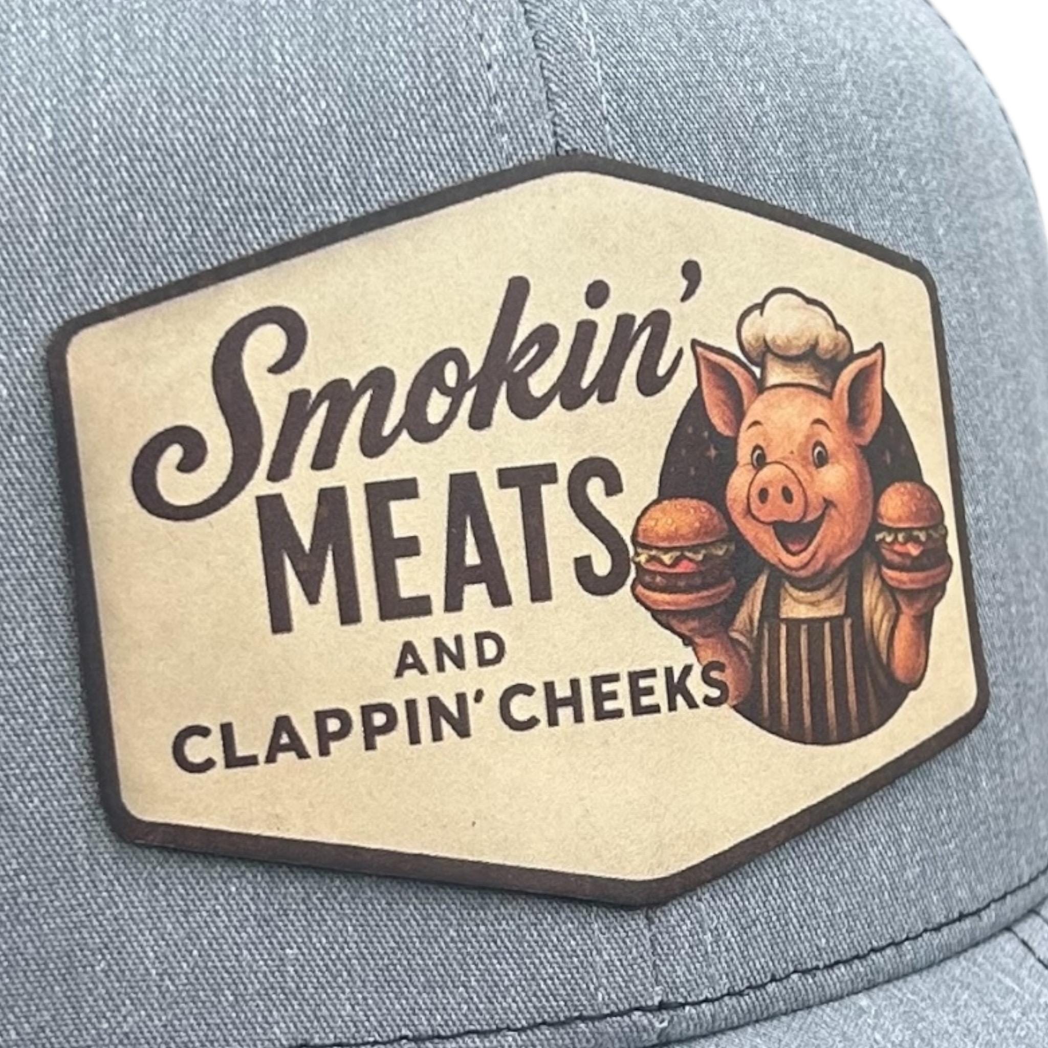 Smokin Meats Leather Patch Trucker Hat - Funny Adult Humor Cap - Etsy