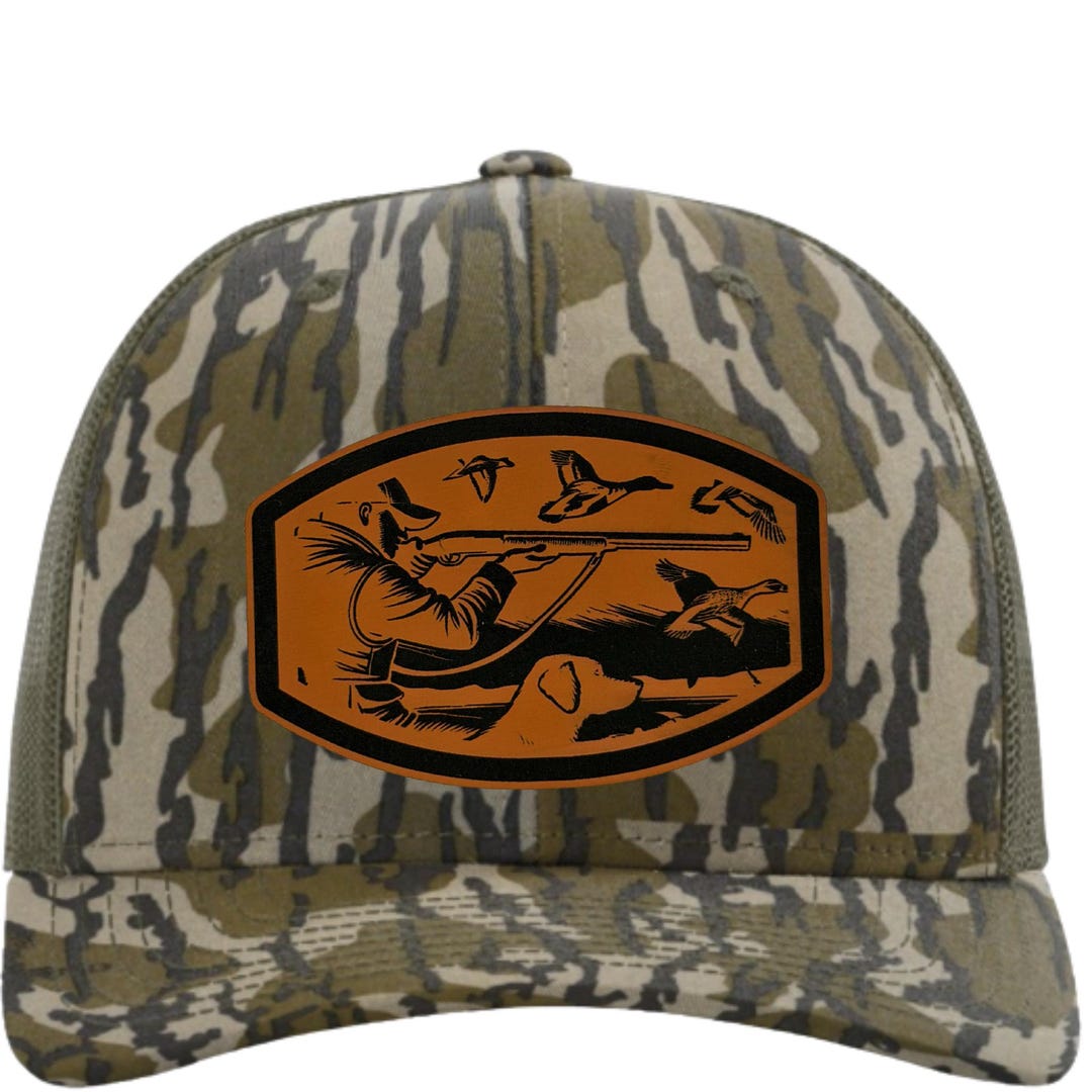 Duck Hunting Trucker Hat, Richardson 112 Camo Hat With Leather Patch ...