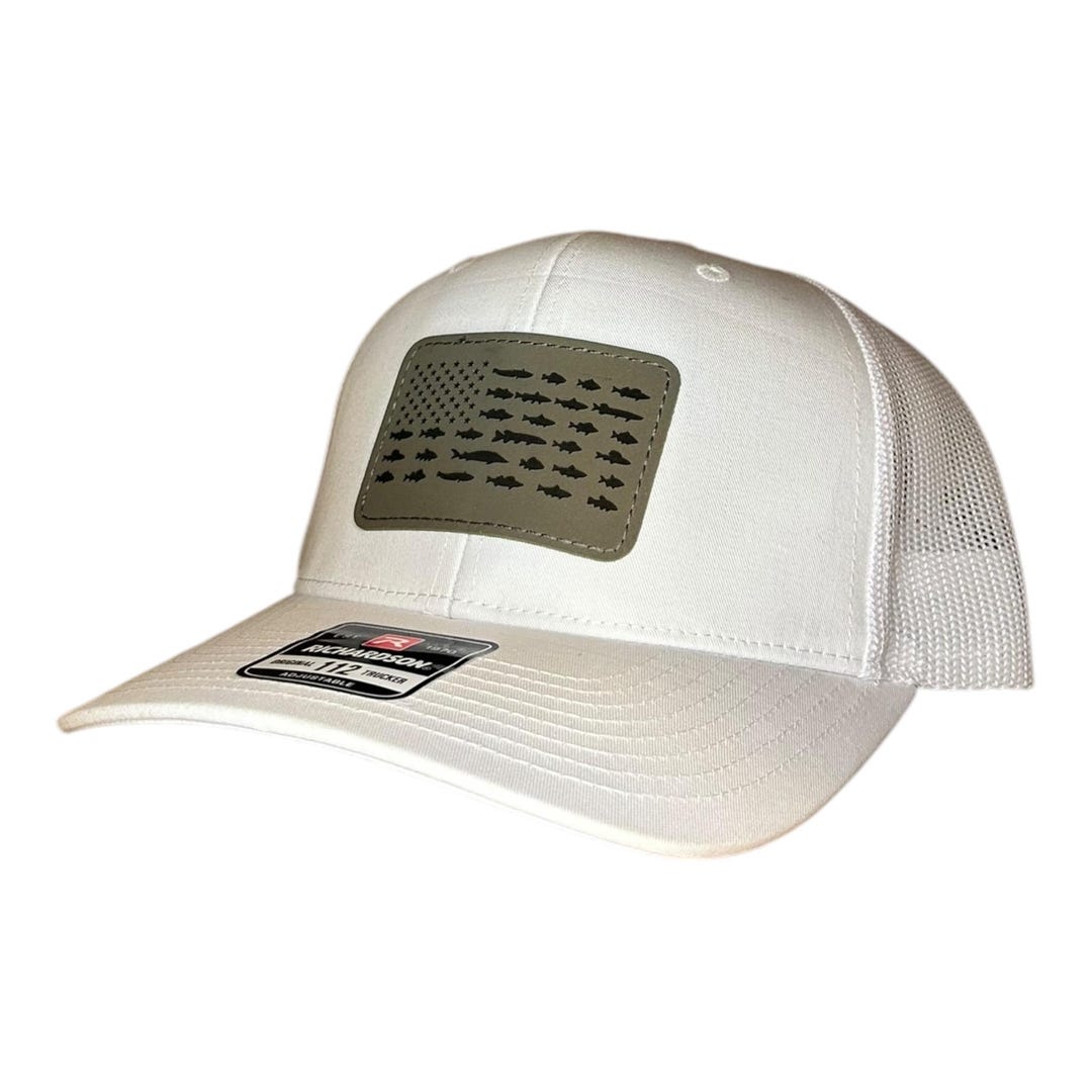 Fish Flag Leather Patch Hat - Etsy