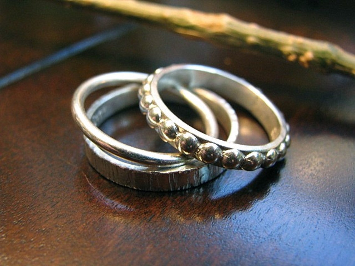 Sterling Silver Stacking Ring Set | Etsy
