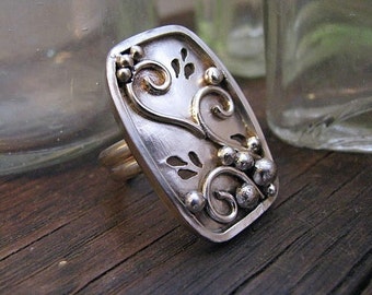 Silver Portrait Ring II | Etsy