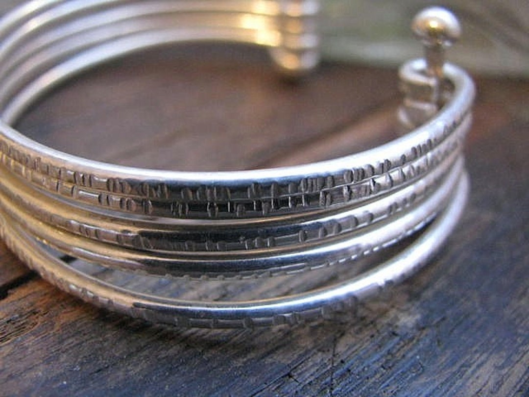 Favorite Sterling Silver Multi-bangle Bracelet - Etsy