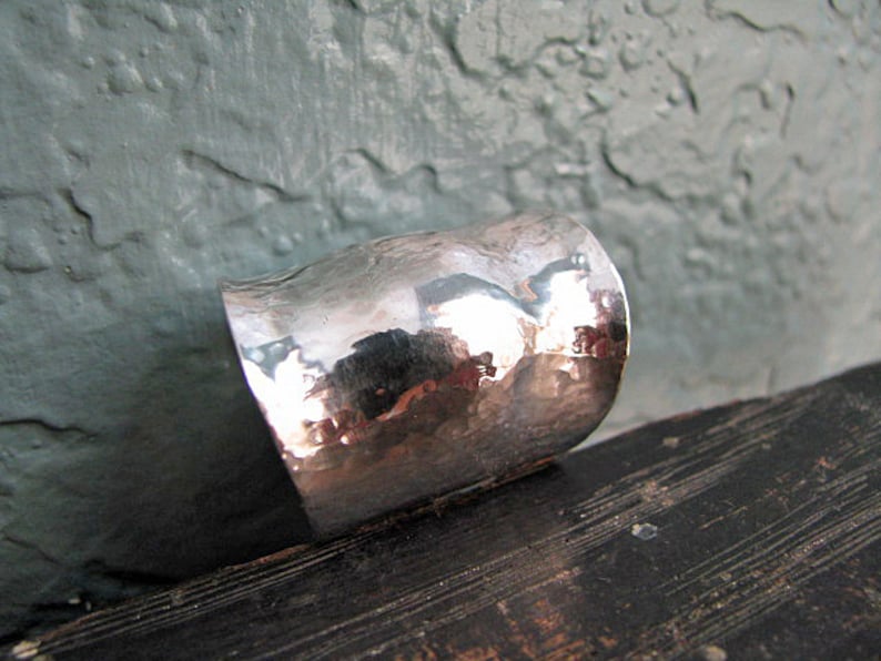 Hand Forged Wide Shield Ring - Etsy