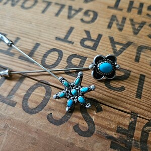 Dainty Native American Turquoise Stick Pins - Etsy