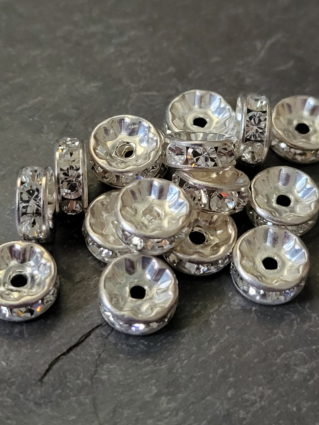 Crystal Rondelles - Etsy