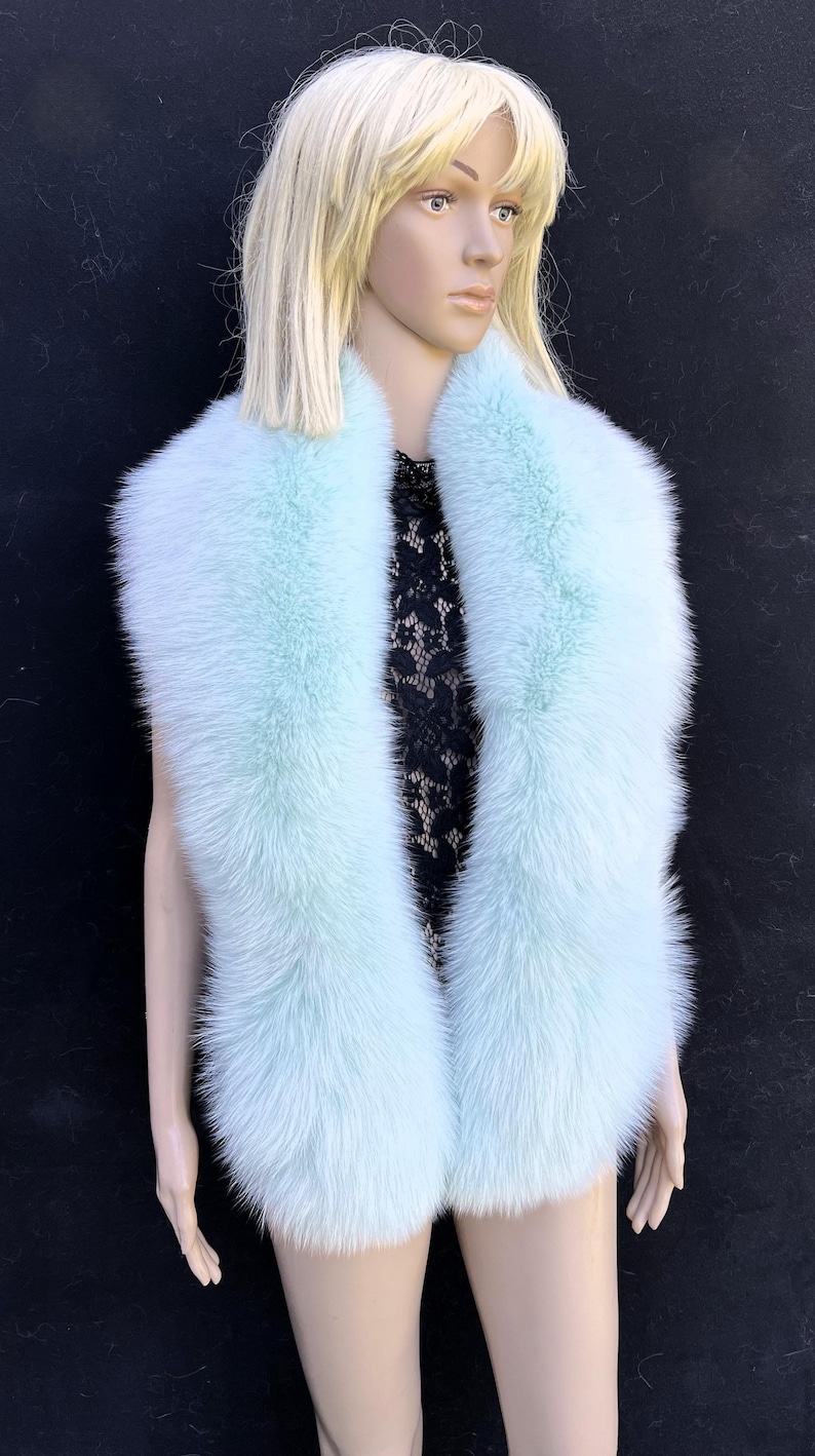 Mint Arctic Fox Fur Stole: Handmade Saga Furs Scarf, 63" - Etsy