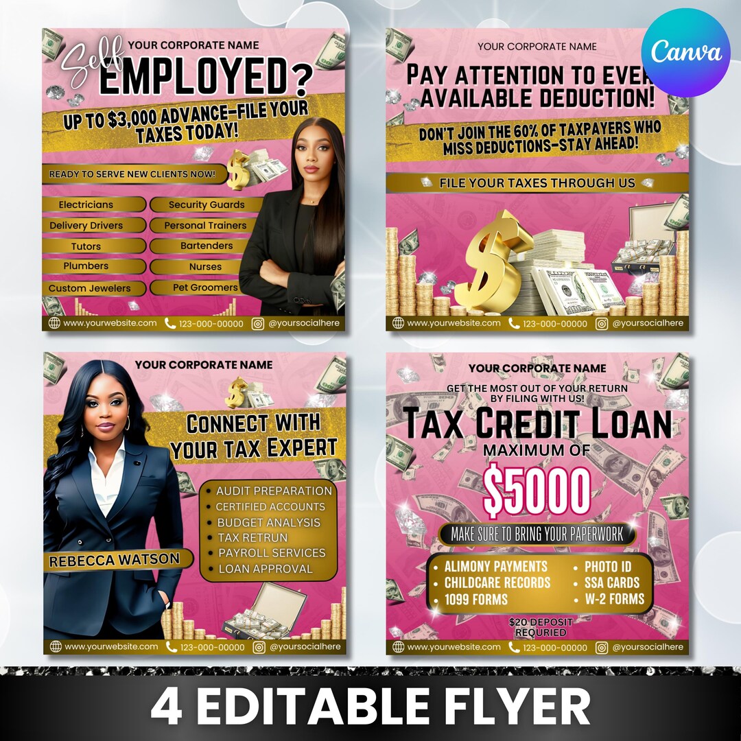 Tax Flyer, Tax Prep Flyer, Tax Business Flyer, Corporate Tax ...