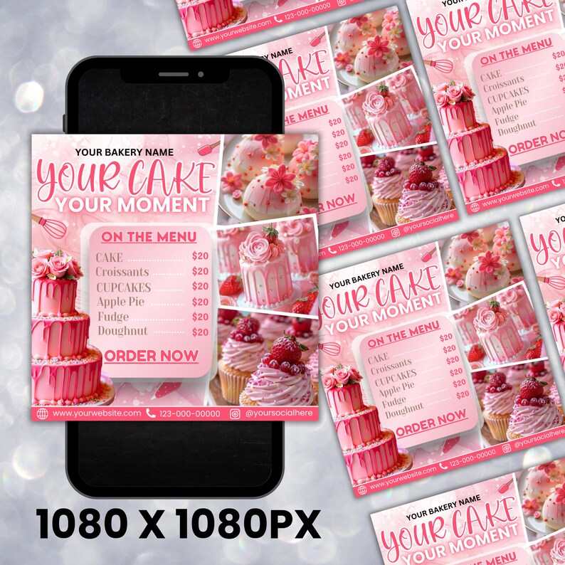 Bakery Flyer, Bakery Promotion Flyer Template, DIY Flyer Template ...