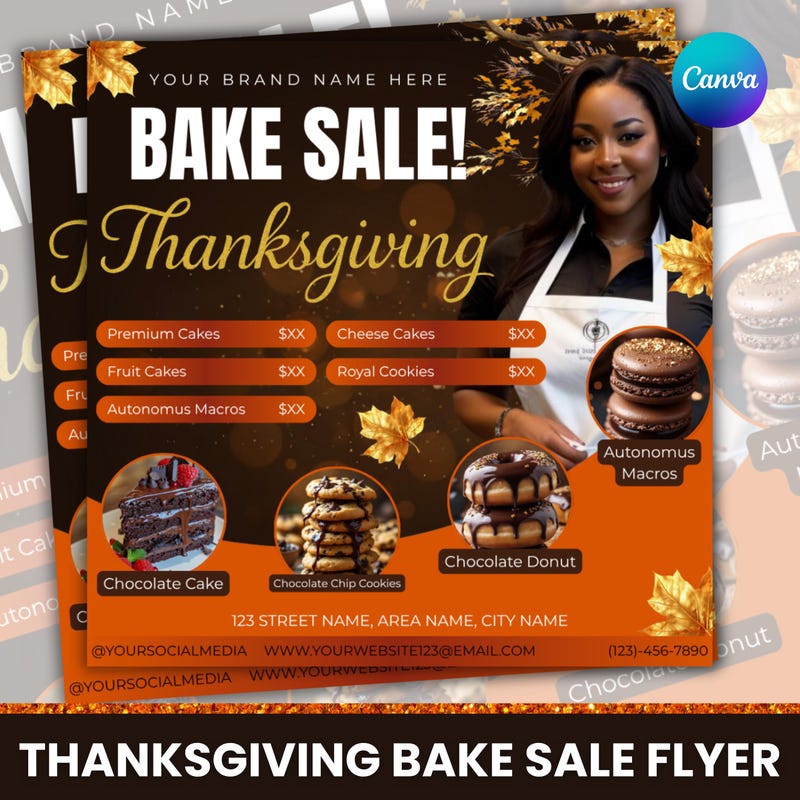 Pie and Cake Flyer - Etsy