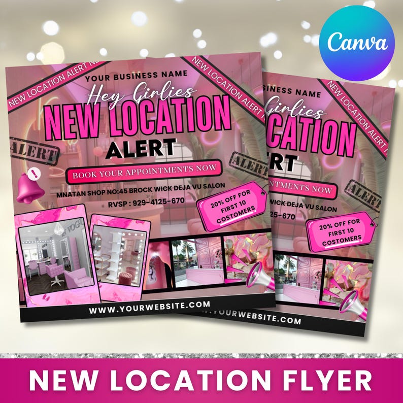 New Location Beauty Flyer, New Location Alert Flyer, New Location ...