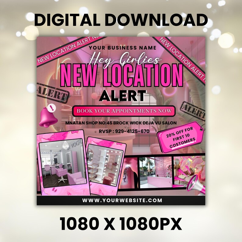 New Location Beauty Flyer, New Location Alert Flyer, New Location ...