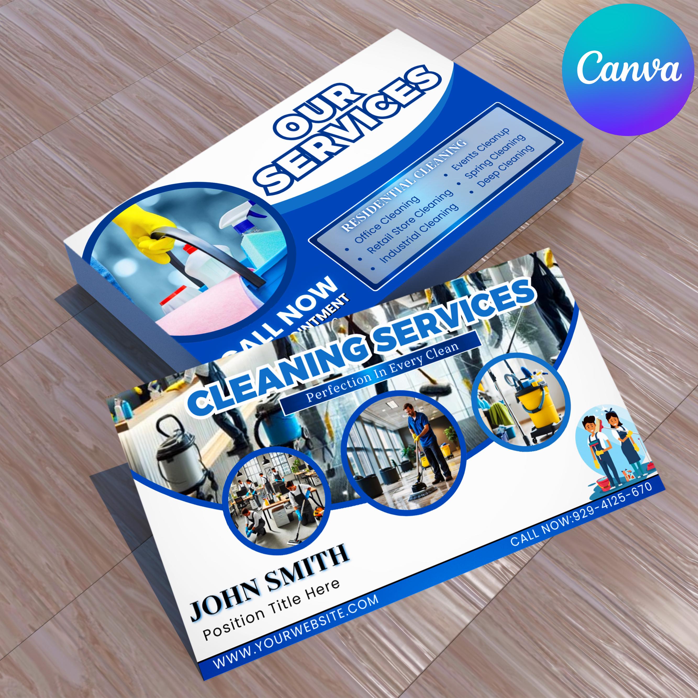 Business Card, Cleaning Services Business Card, Housekeeping Cards ...