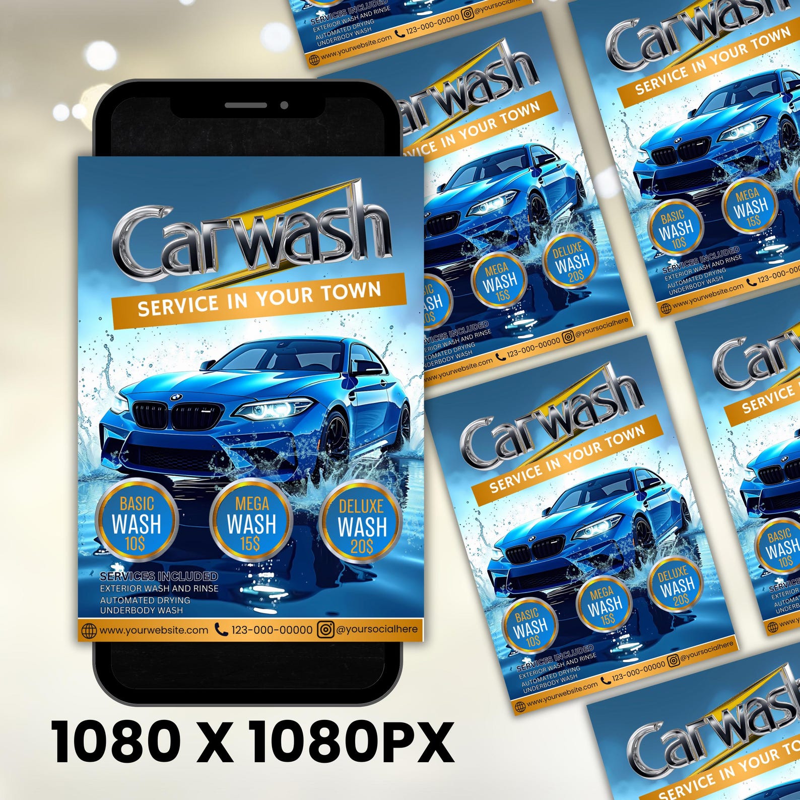 Car Wash Flyer, Car Cleaning Flyer, Automotive Services Flyer, Car ...