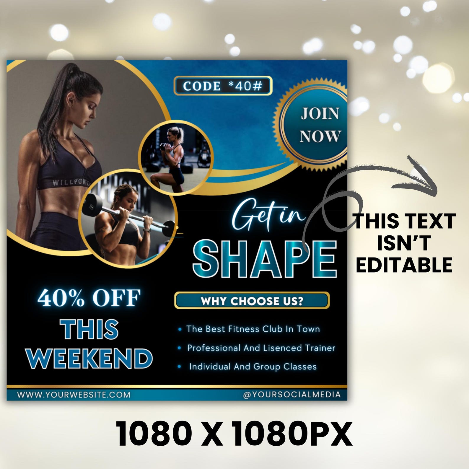 Gym Flyer Template, Gym Fitness, Personal Trainer Flyer, Membership ...