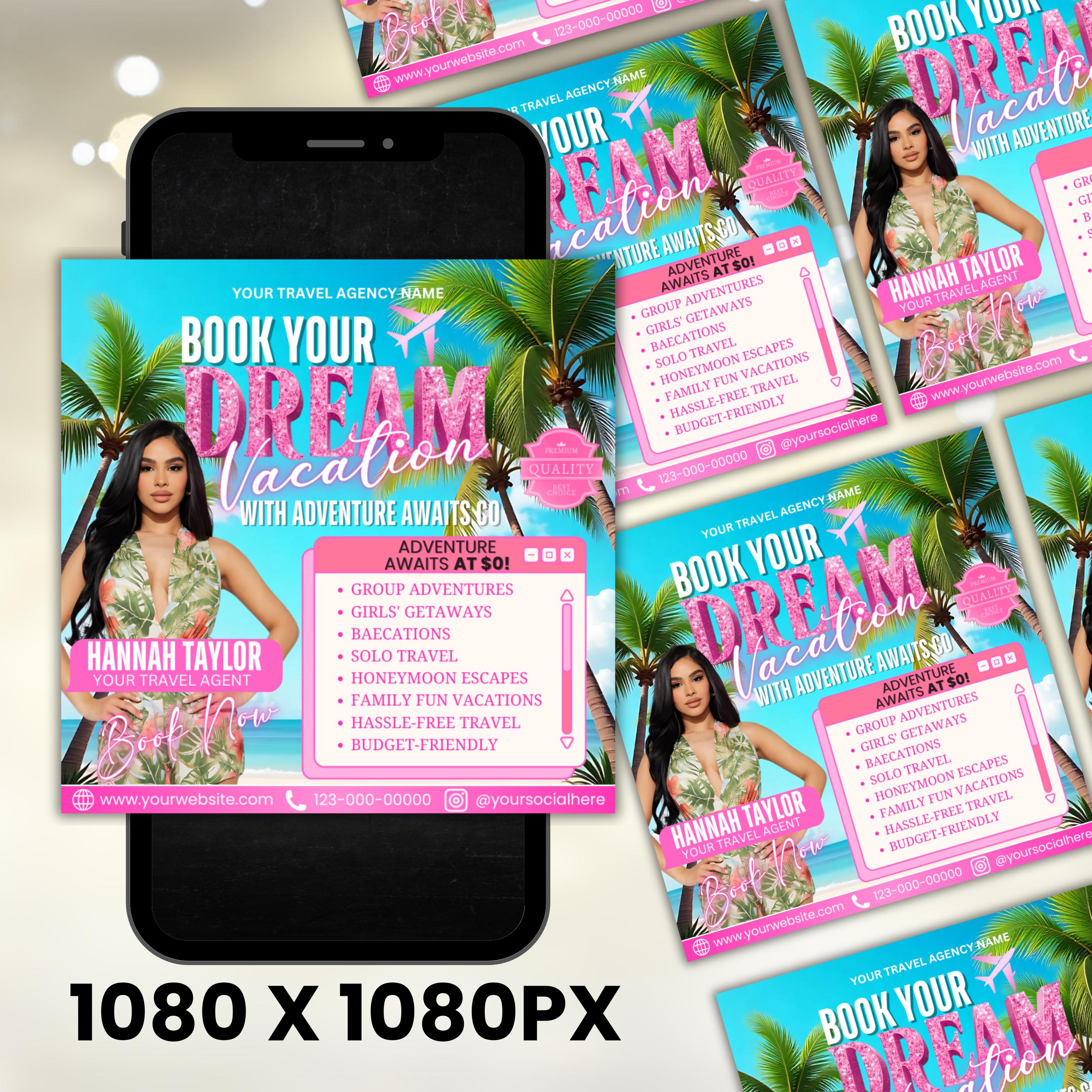Travel Agent Flyer, Travel Agency, Business Flyer, Vacations Flyer, DIY ...
