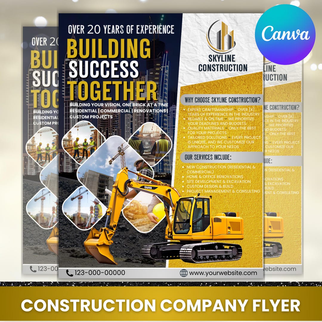 Construction Company Flyer, Building Flyer, Home Builder Flyer ...