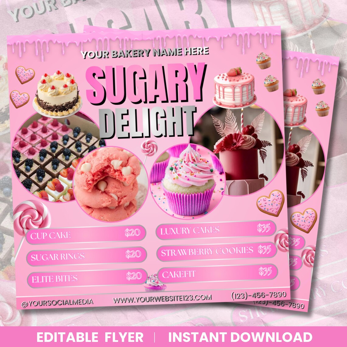 Bake Sale Flyer, Bakery Flyer, Bake Shop Flyer, Sweet Treats Flyer ...