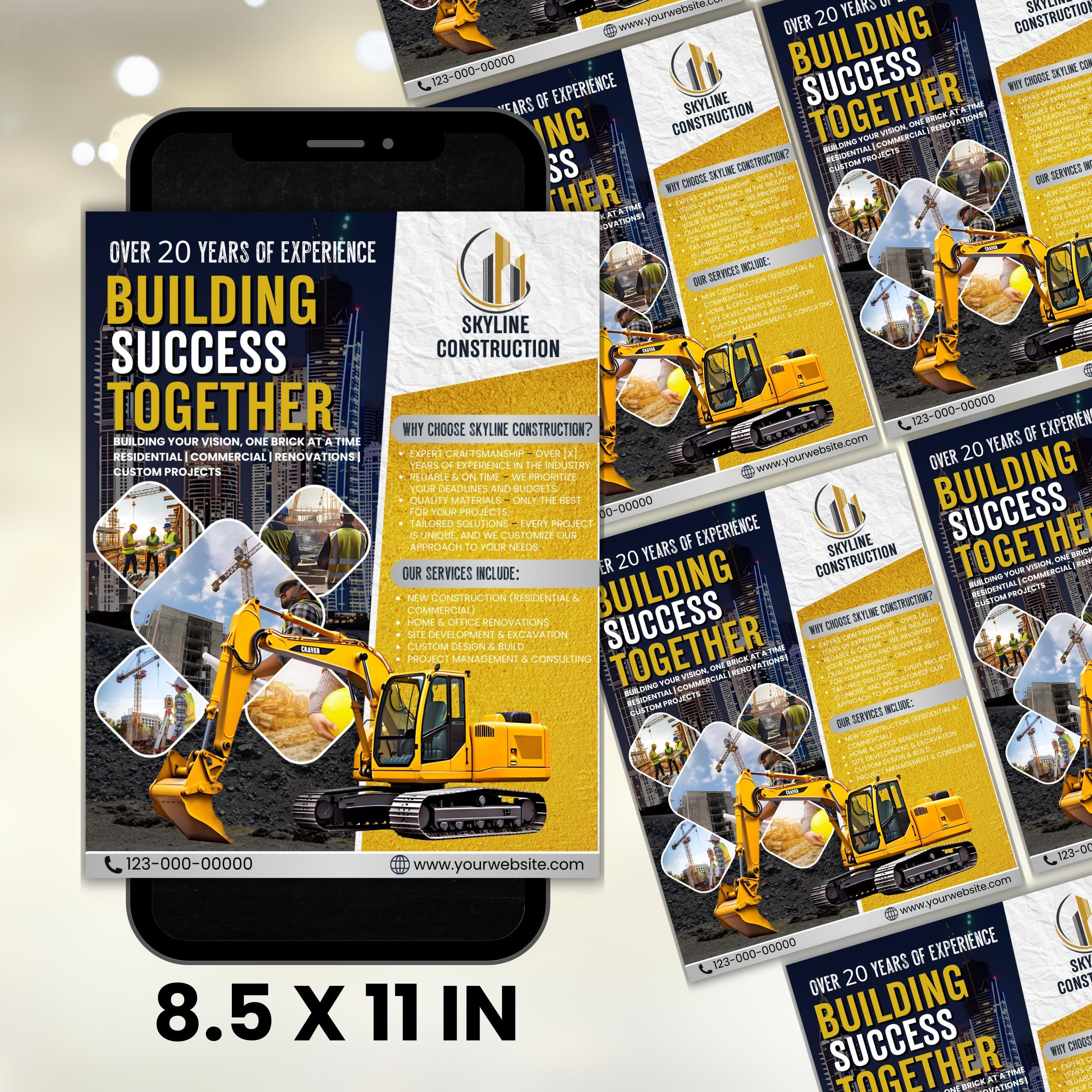 Construction Company Flyer, Building Flyer, Home Builder Flyer ...