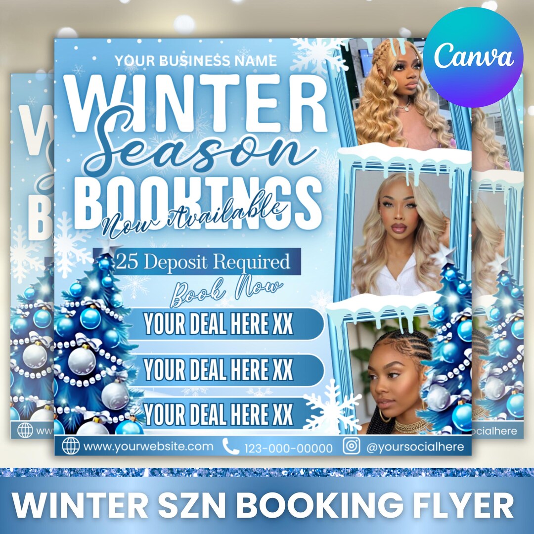 Winter Szn Booking Flyer, Winter Season Booking Flyer, December Booking ...