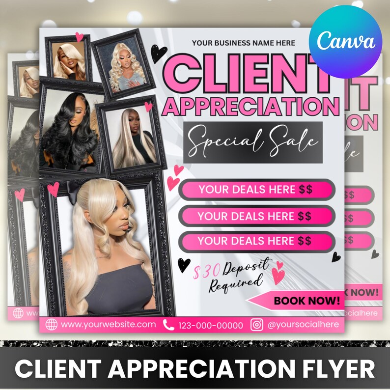 Client Appreciation Flyer Template, Salon & Beauty Template, Beauty ...