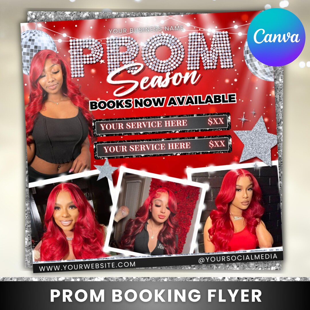 Prom Bookings Flyer, Prom Makeup Flyer, Prom Queen MUA Flyer, Prom ...