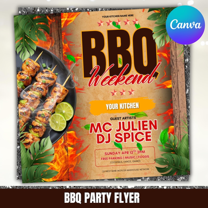 Bbq Club Flyer - Etsy UK