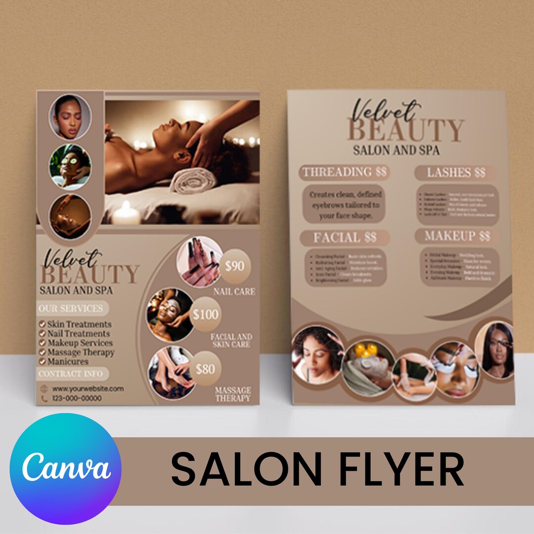 Beauty Salon Flyer, Beautician Flyer, Beauty Studio Flyer, Hair Nail ...