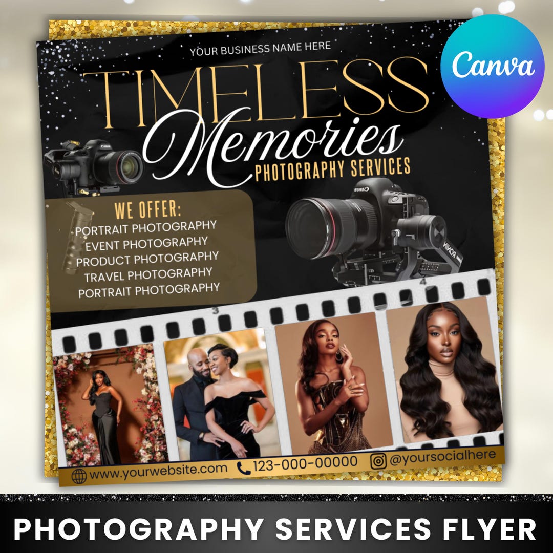 Photography Services Flyer, Professional Photographer Flyer ...