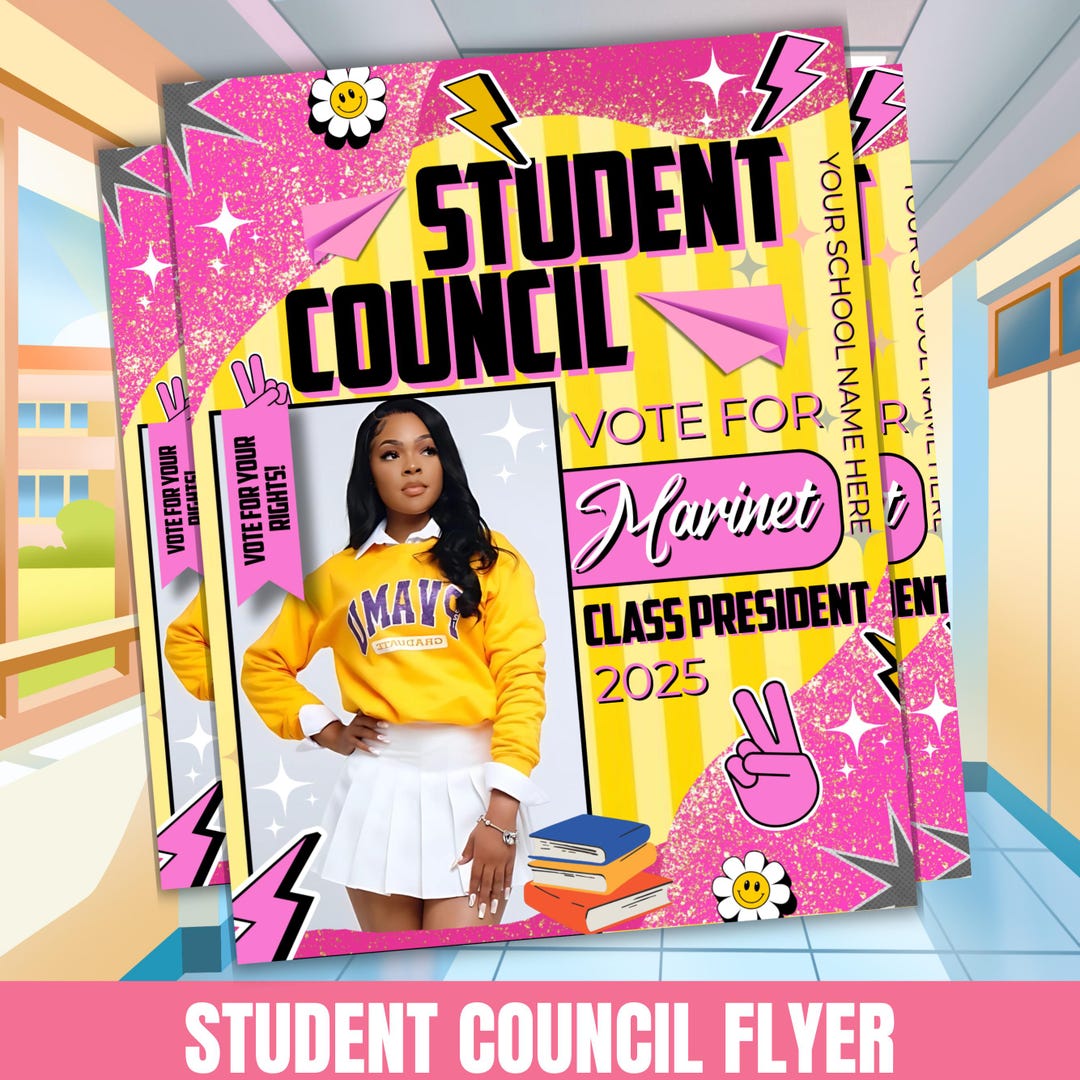 Student Council Campaign Flyer, School Election Flyer, Council Campaign ...