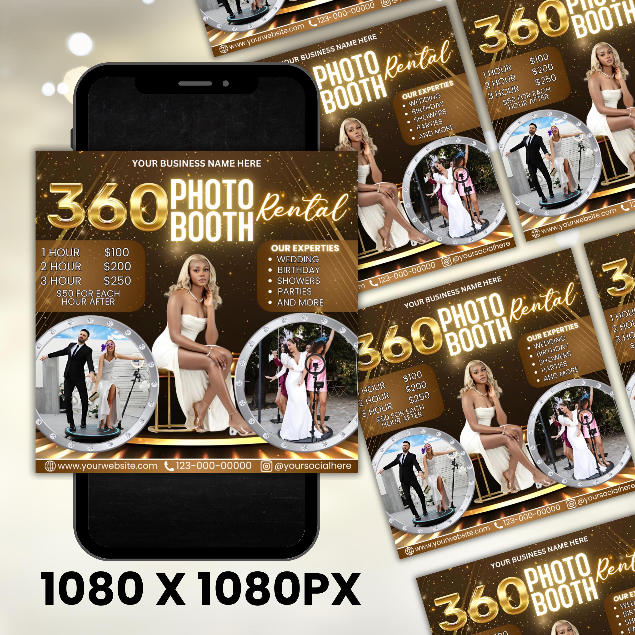 Photo Booth Rental Flyer, Event Photography Rental Party Celebration ...