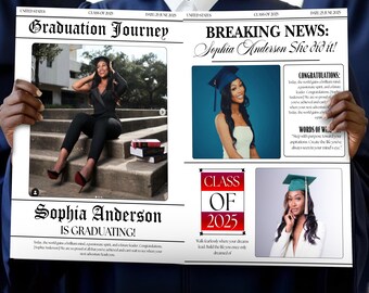 Graduation Newspaper Template, Graduation Template, Graduation Journey ...