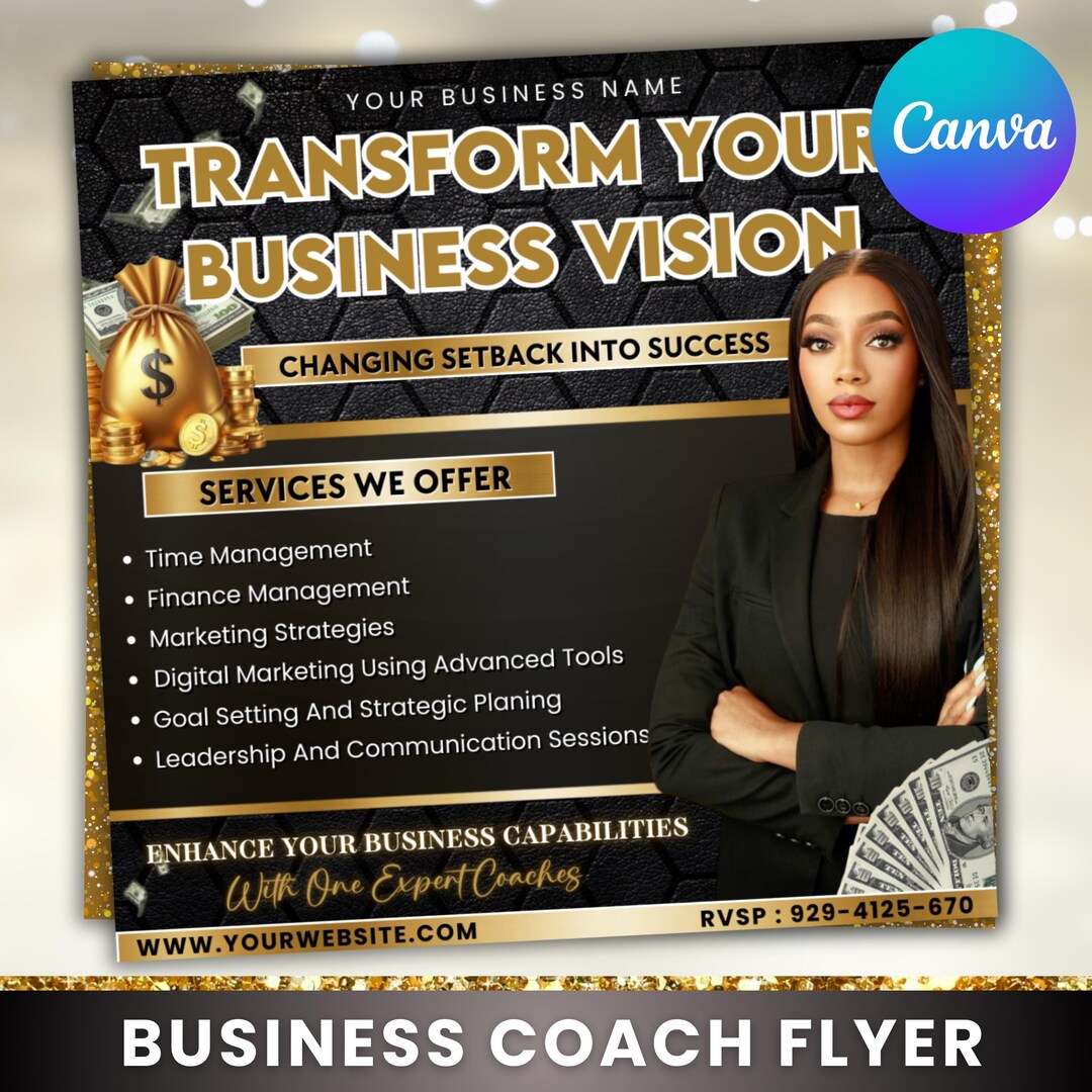 Business Coach Flyer, Consultation Flyer, Entrepreneur Flyer, Premade ...