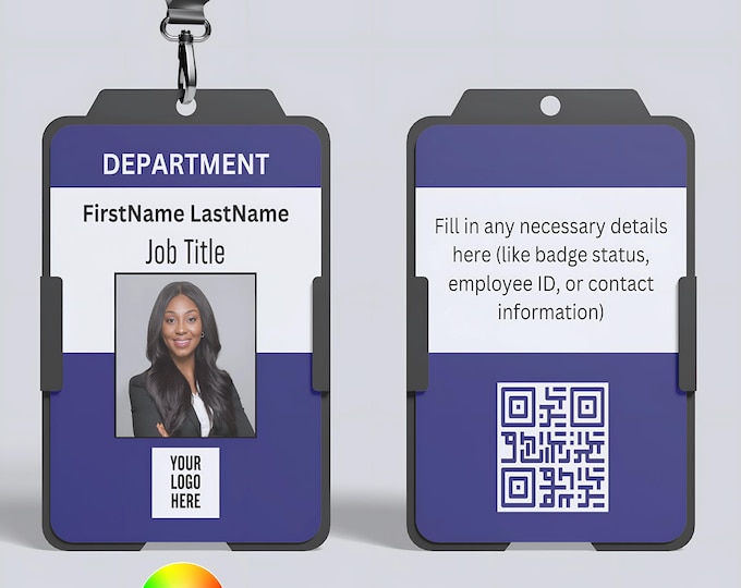 ID Card Template Canva, Editable Id Badge, College Student Id Card ...