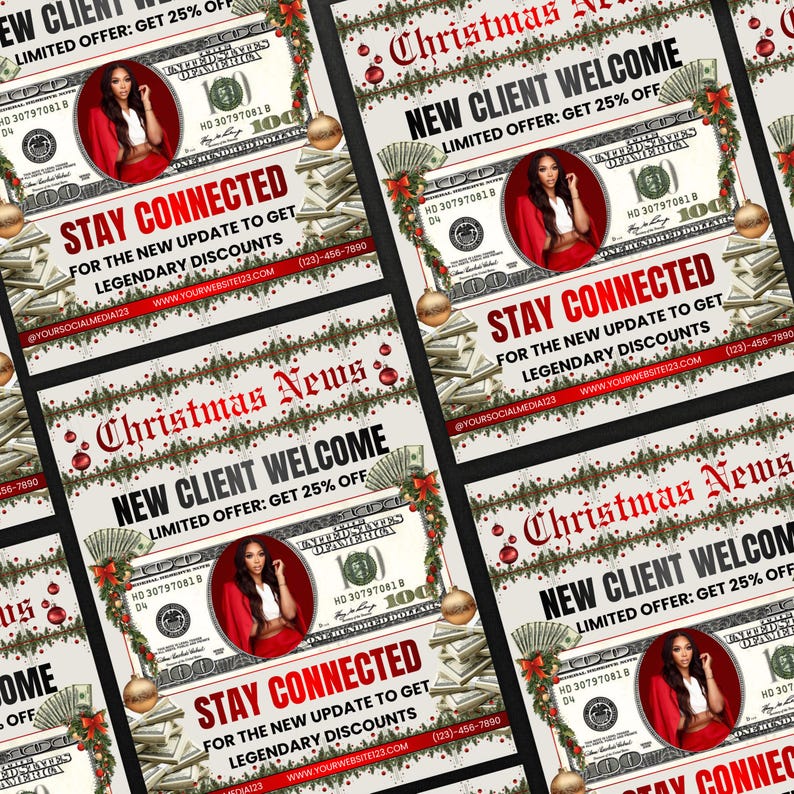 Christmas Tax Prep Flyer Bundle, Tax Prep Flyer, Holiday Tax Preparer ...