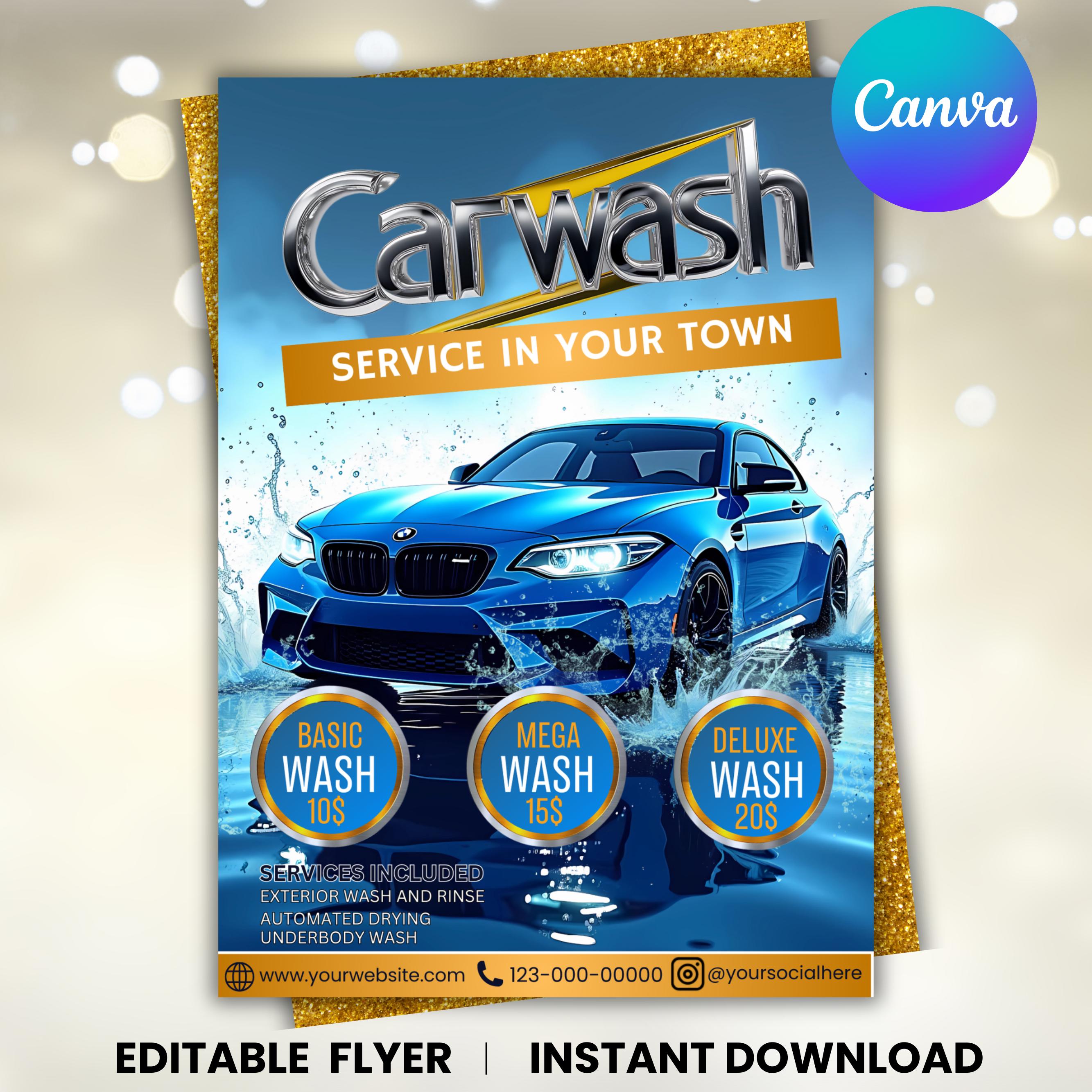 Car Wash Flyer, Car Cleaning Flyer, Automotive Services Flyer, Car ...