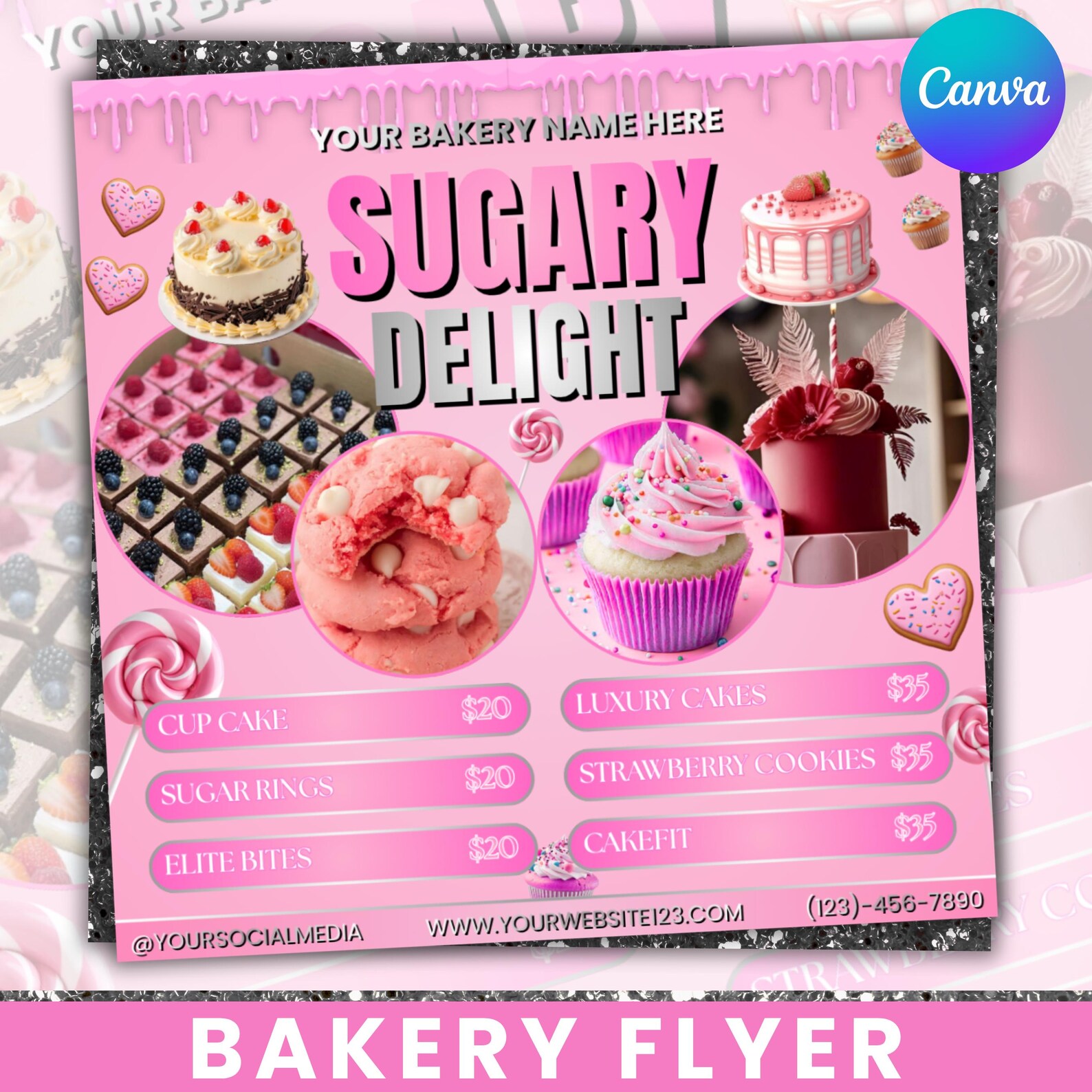 Bake Sale Flyer, Bakery Flyer, Bake Shop Flyer, Sweet Treats Flyer ...