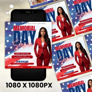 Memorial Day Church Service Flyer, Church Service Flyer, Memorial Day ...