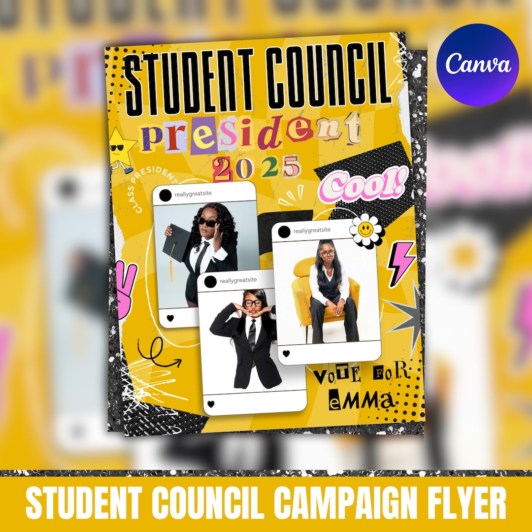 Student Council Campaign Flyer, School Election Flyer, Council Campaign ...