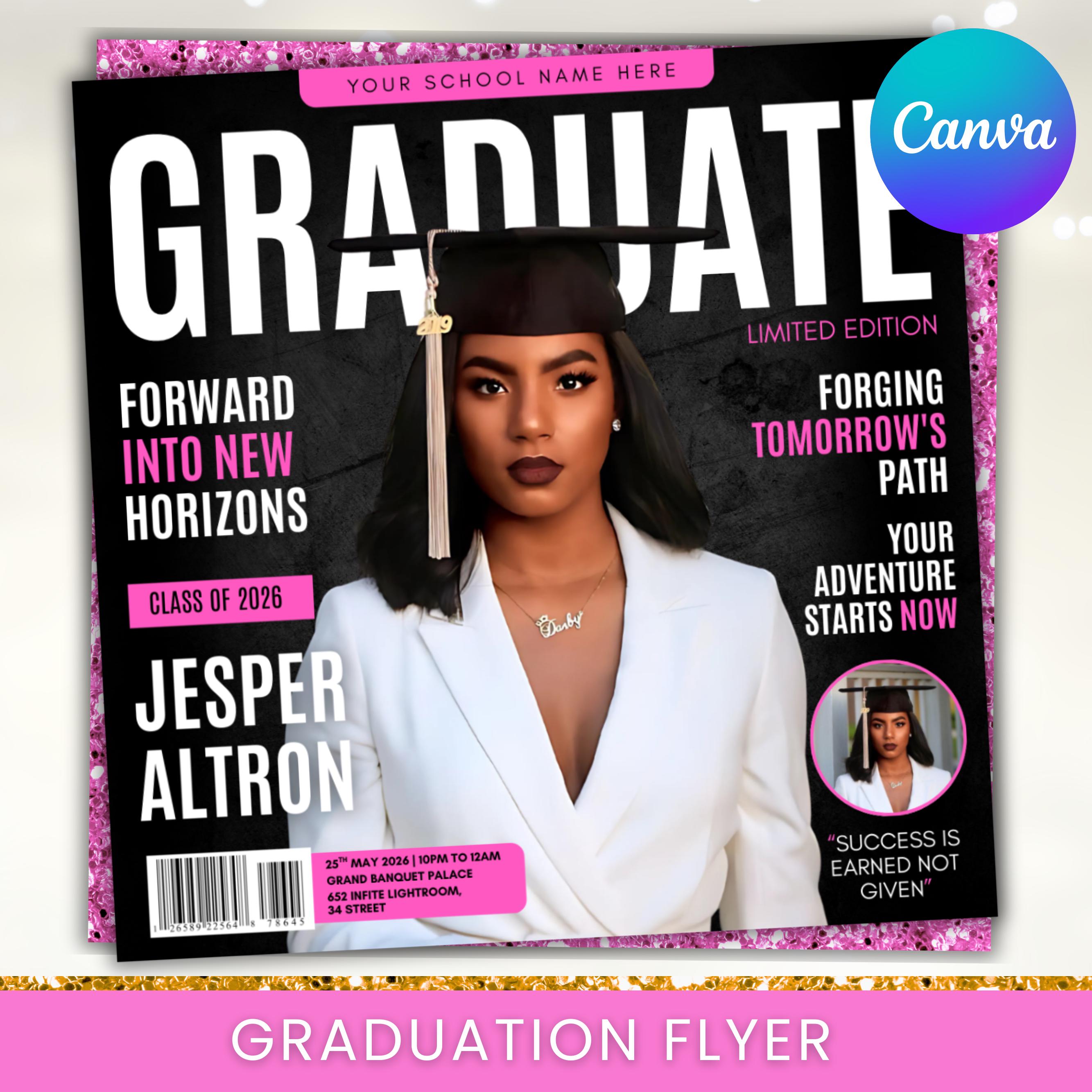 Graduation Magazine Cover, Graduation Party Flyer, Graduation ...