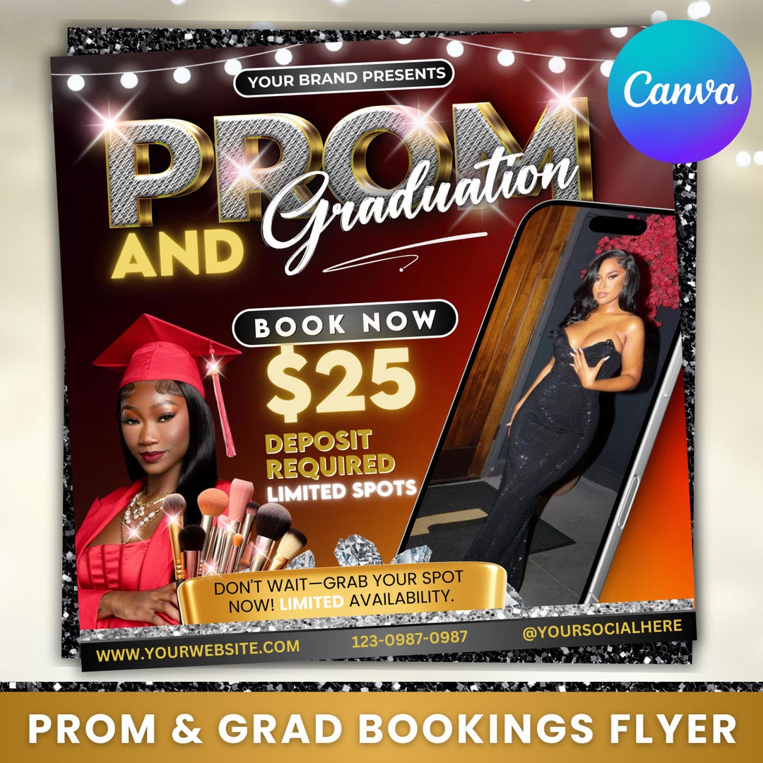 Graduate Flyer, Prom and Graduation Flyer, Graduation Party Flyer, Prom ...