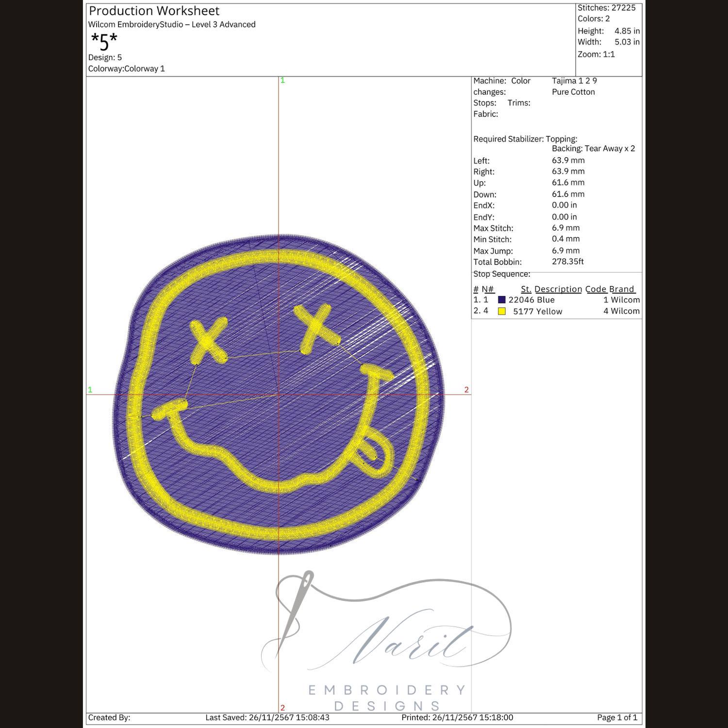 Nirvana Embroidery Designs - Digital Download for Machine Embroidery ...