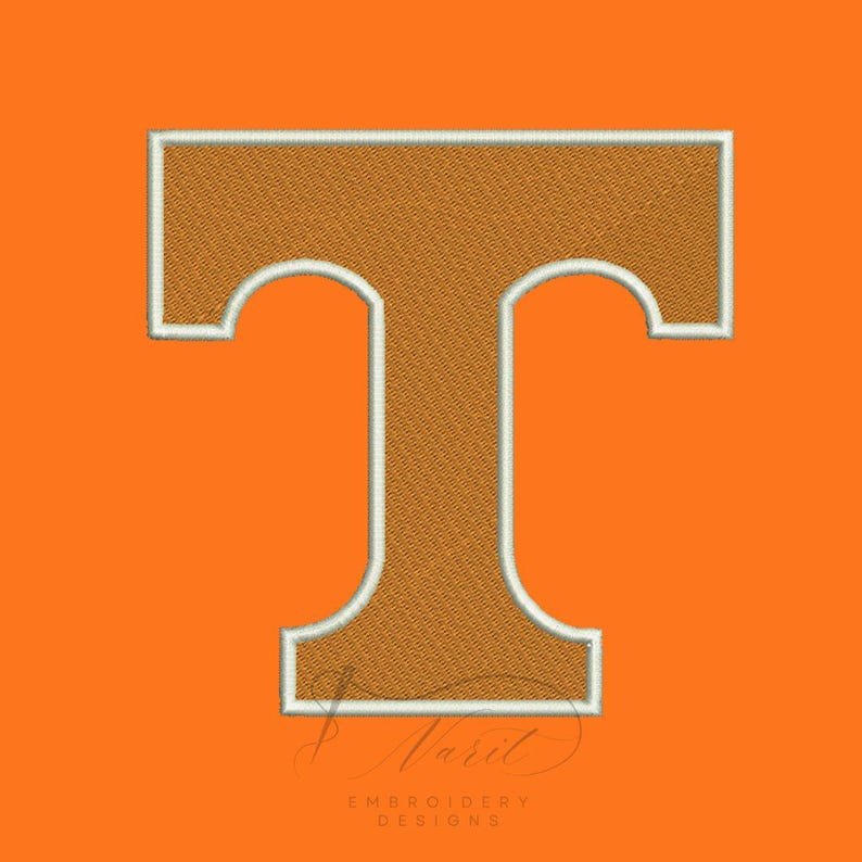 T Text Embroidery Designs - Digital Download for Machine Embroidery , 8 ...