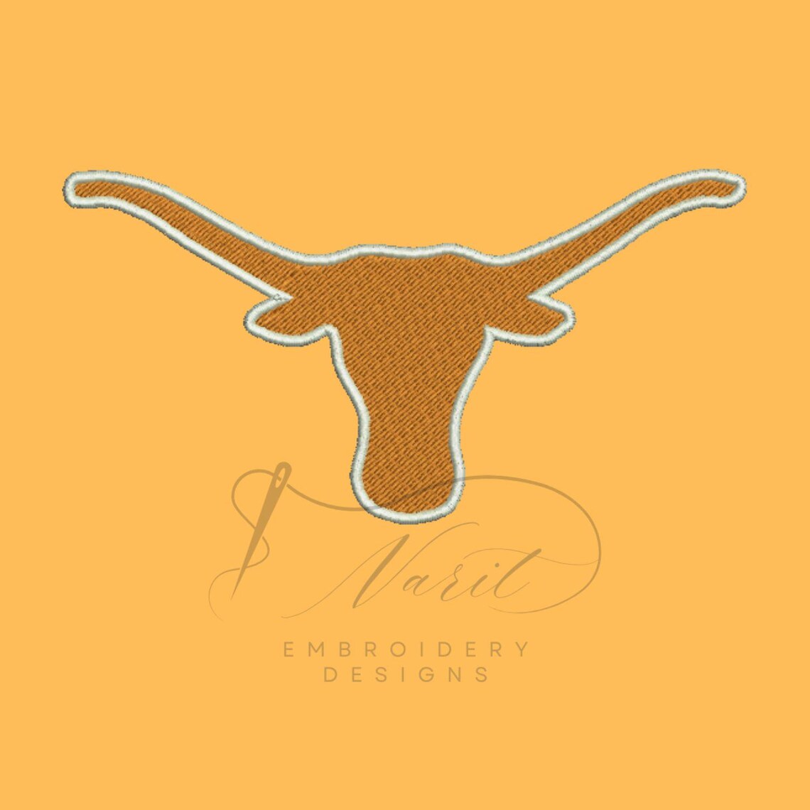Longhorn Embroidery Designs - Digital Download for Machine Embroidery ...