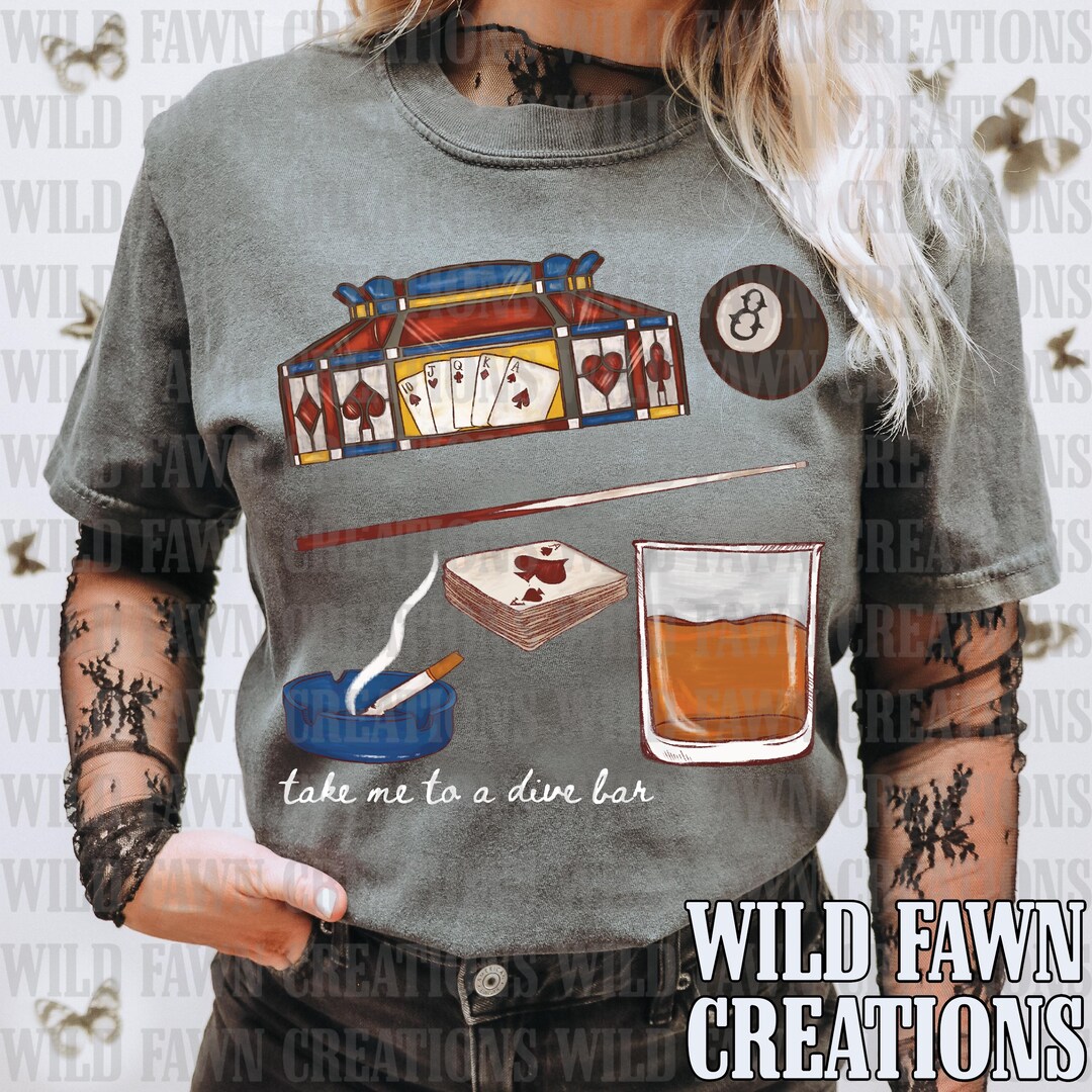 Take Me to the Dive Bar Western Graphic Tee | Yallternative T-shirt - Etsy