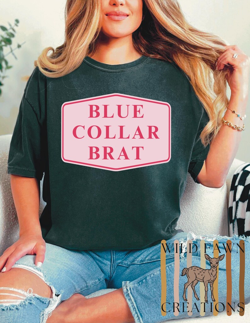 Blue Collar Brat Pink Digital Design | Country Western PNG | Small Town Digital Download - Etsy