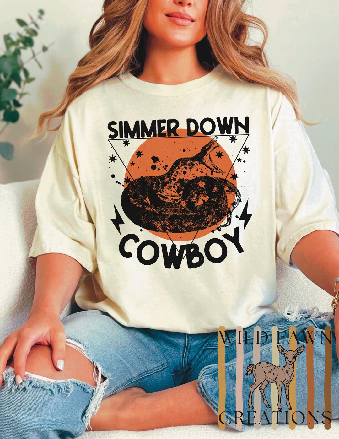 Simmer Down Cowboy T-shirt - Etsy