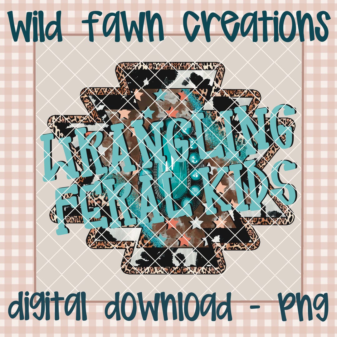Wrangling Feral Kids | Mom Digital Download | Digital Design | Funny ...